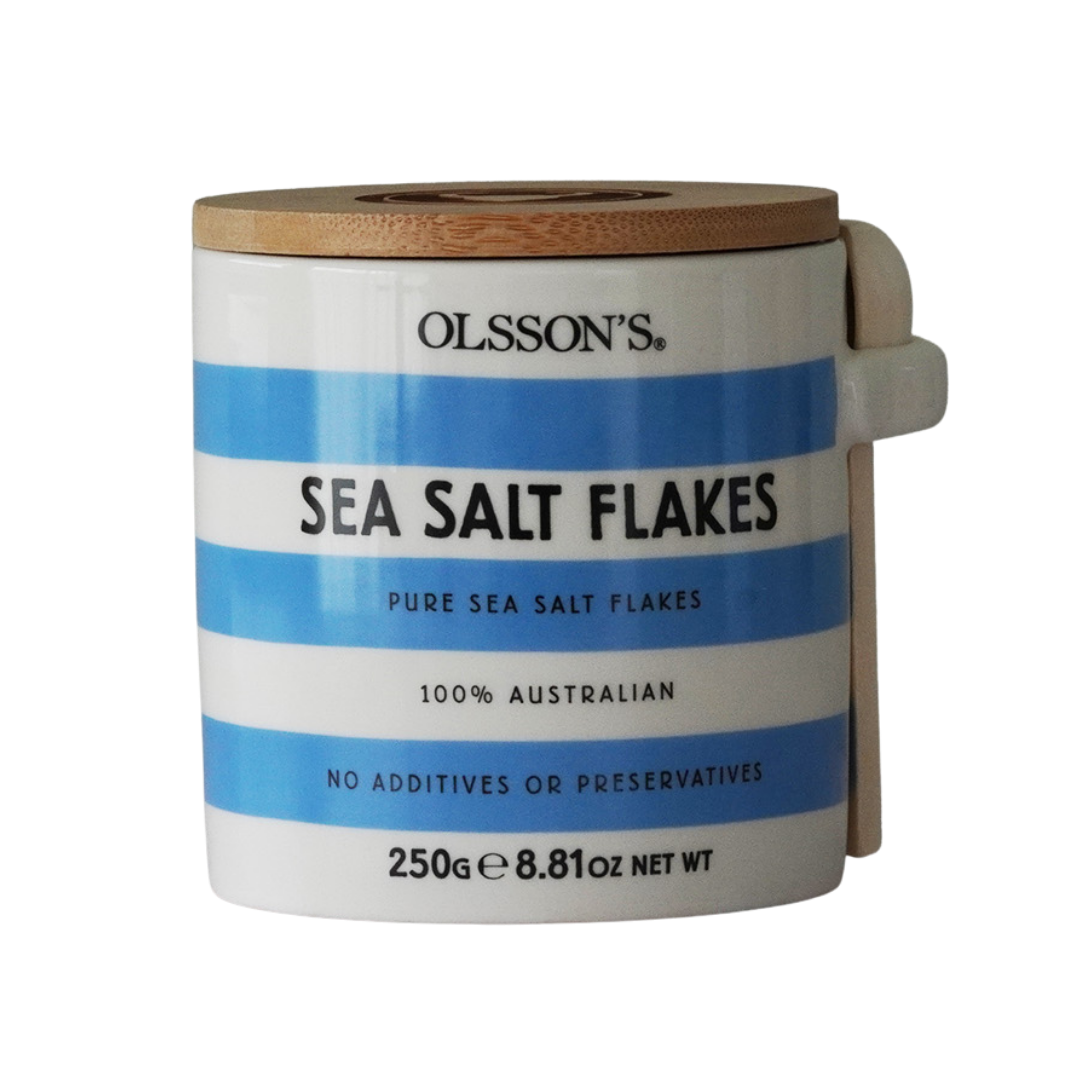 Olsson's Sea Salt Flakes Stoneware Jar 250g
