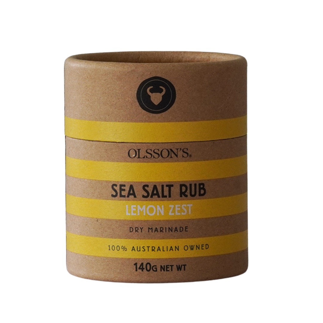 Olsson's Lemon Zest Sea Salt Rub Kraft Canister 140g